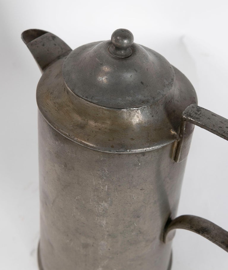 German Pewter Jug Signed and Dated Jk, 1887 For Sale at 1stDibs