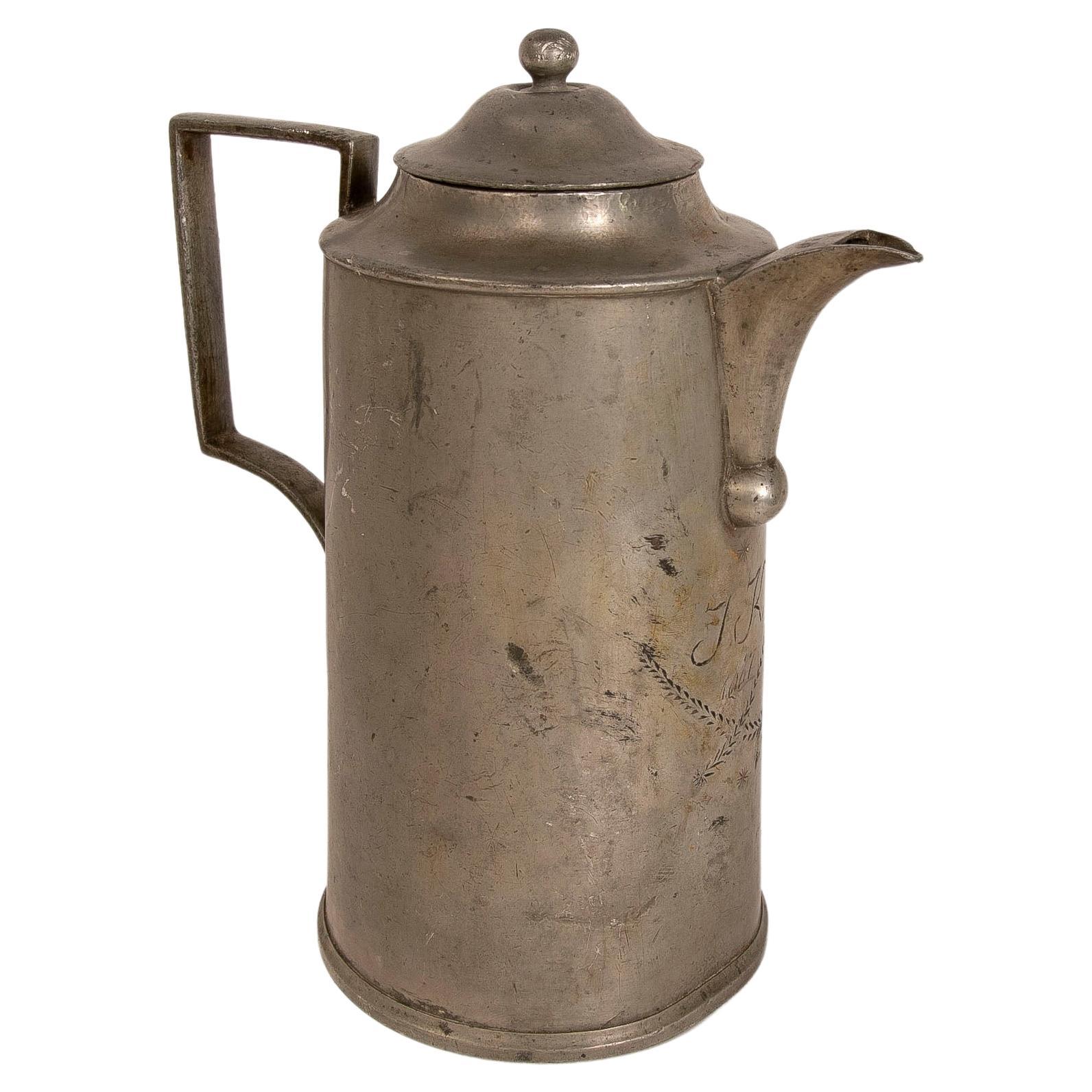 Group of Antique German Pewter Milk Jugs at 1stDibs