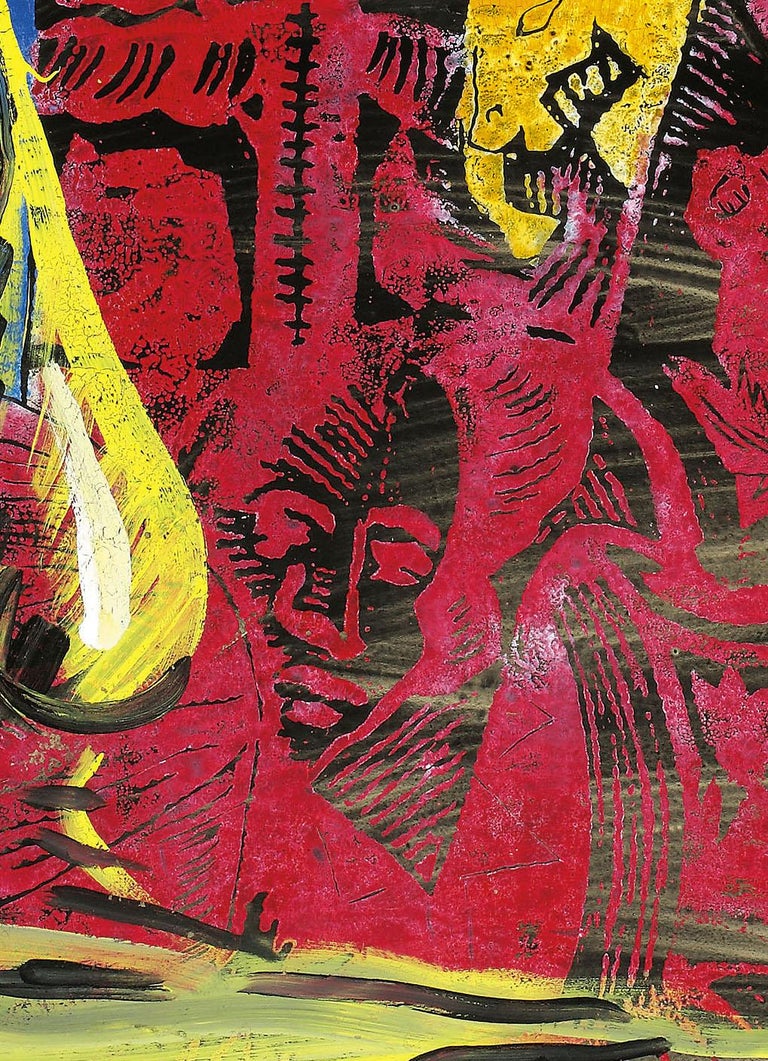 German Post-War Art Painting Jörg Immendorff Quadriga 1983 Signed ...