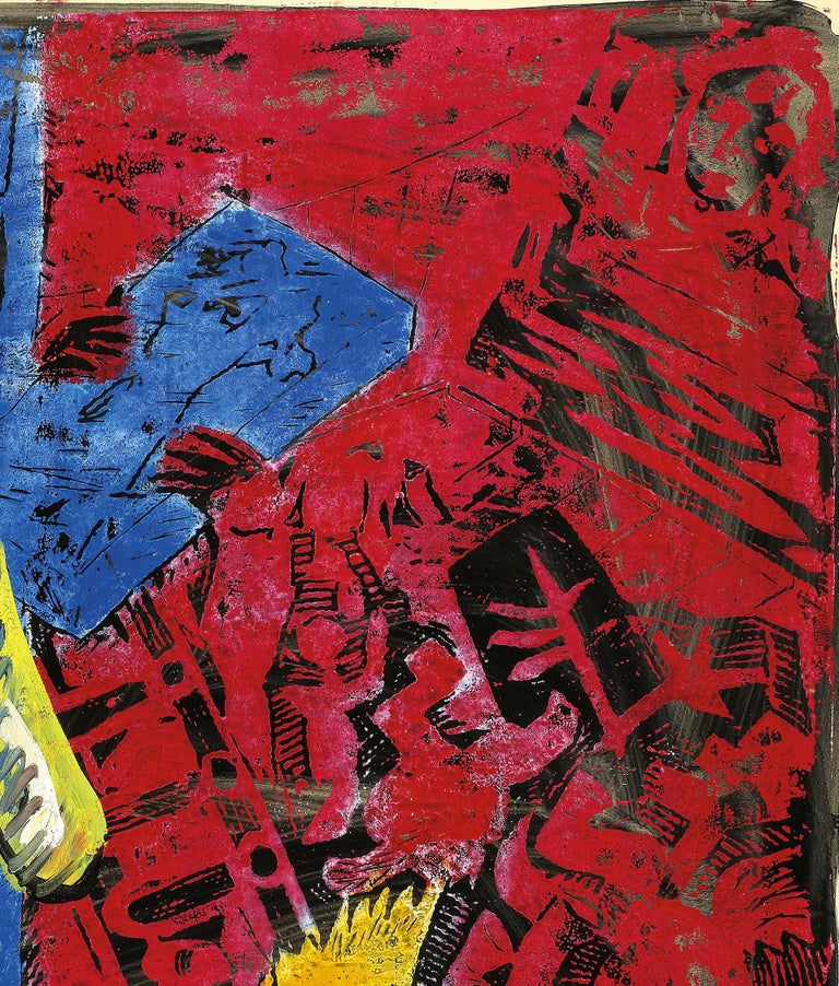 German Post-War Art Painting Jörg Immendorff Quadriga 1983 Signed ...