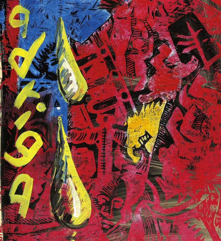 German Post-War Art Painting Jörg Immendorff Quadriga 1983 Signed ...