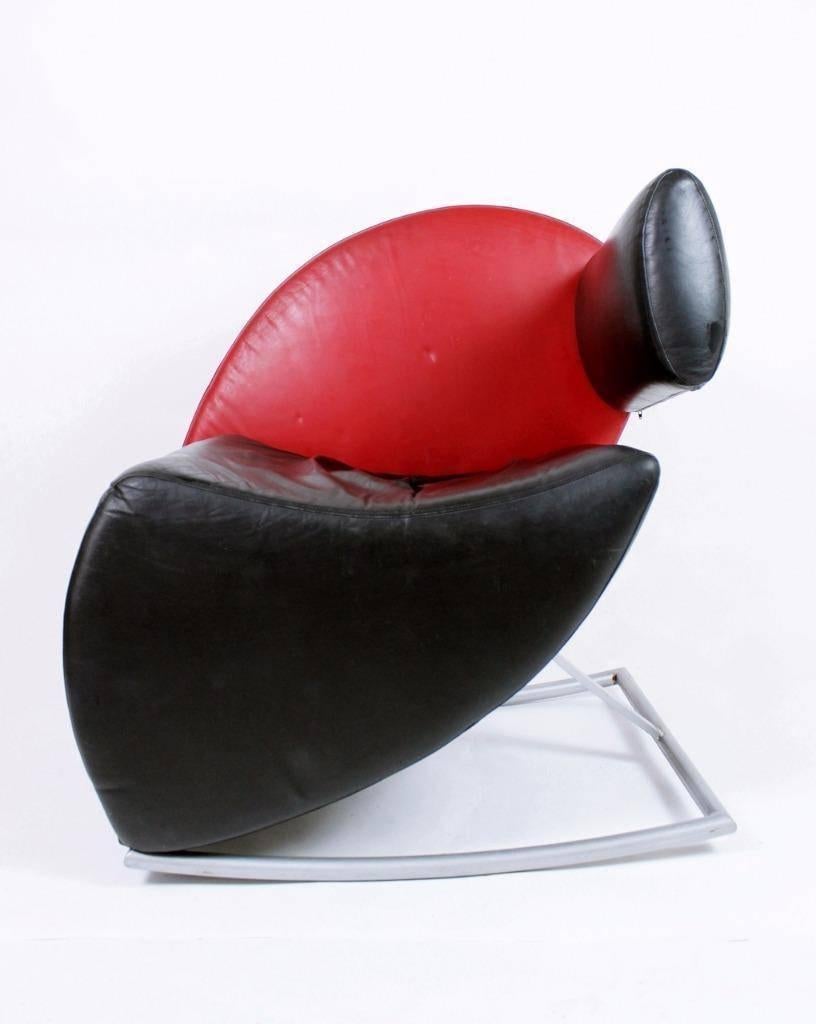 German Postmodern Rocking Lounge Chair, 1980s For Sale at 1stDibs