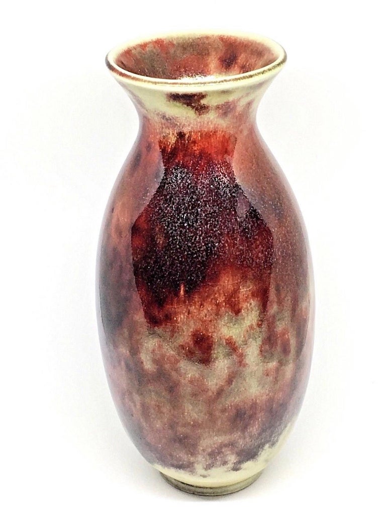 German Pottery Vase Ox Blood Glaze WMF Germany Vintage, 1930s at ...