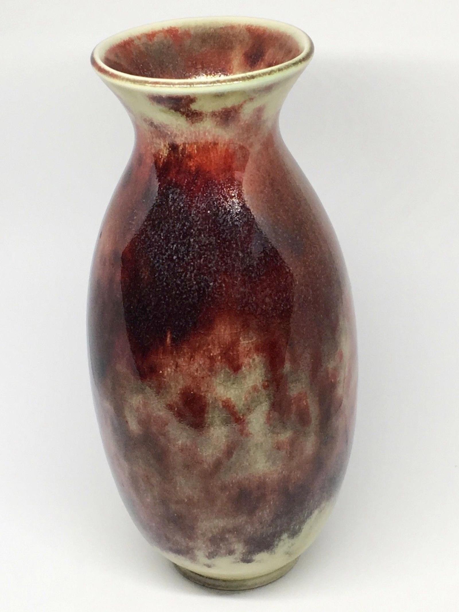 German Pottery Vase Ox Blood Glaze WMF Germany Vintage, 1930s at ...