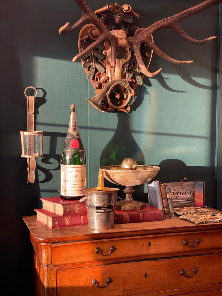 German Red Stag from Eulenburg Hunt of 1892 with Original Fürst-Pless ...