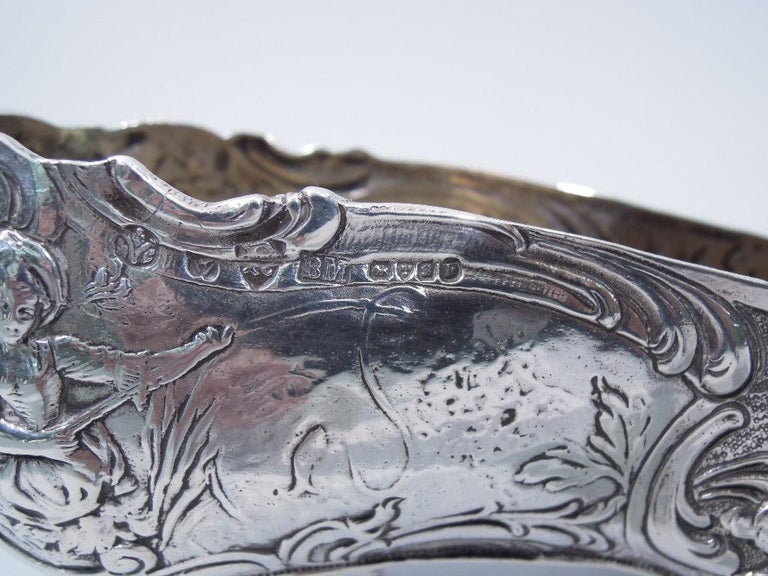 German Rococo Sterling Silver Lady's Shoe For Sale at 1stDibs