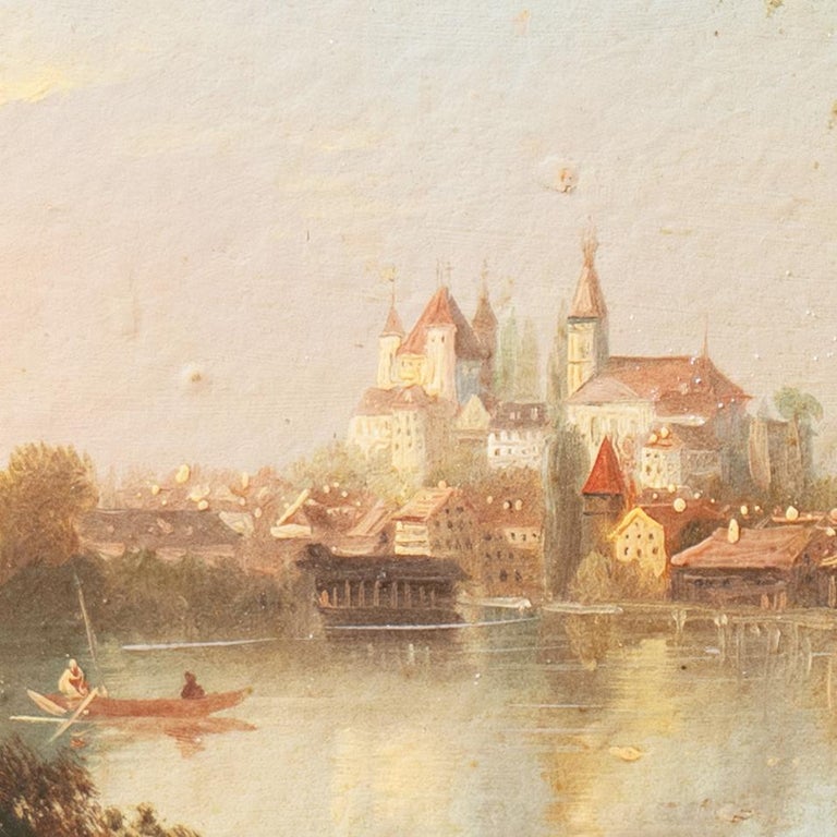 Unknown - Romantic Landscape (Romanticism, German, Castle, framed) at ...