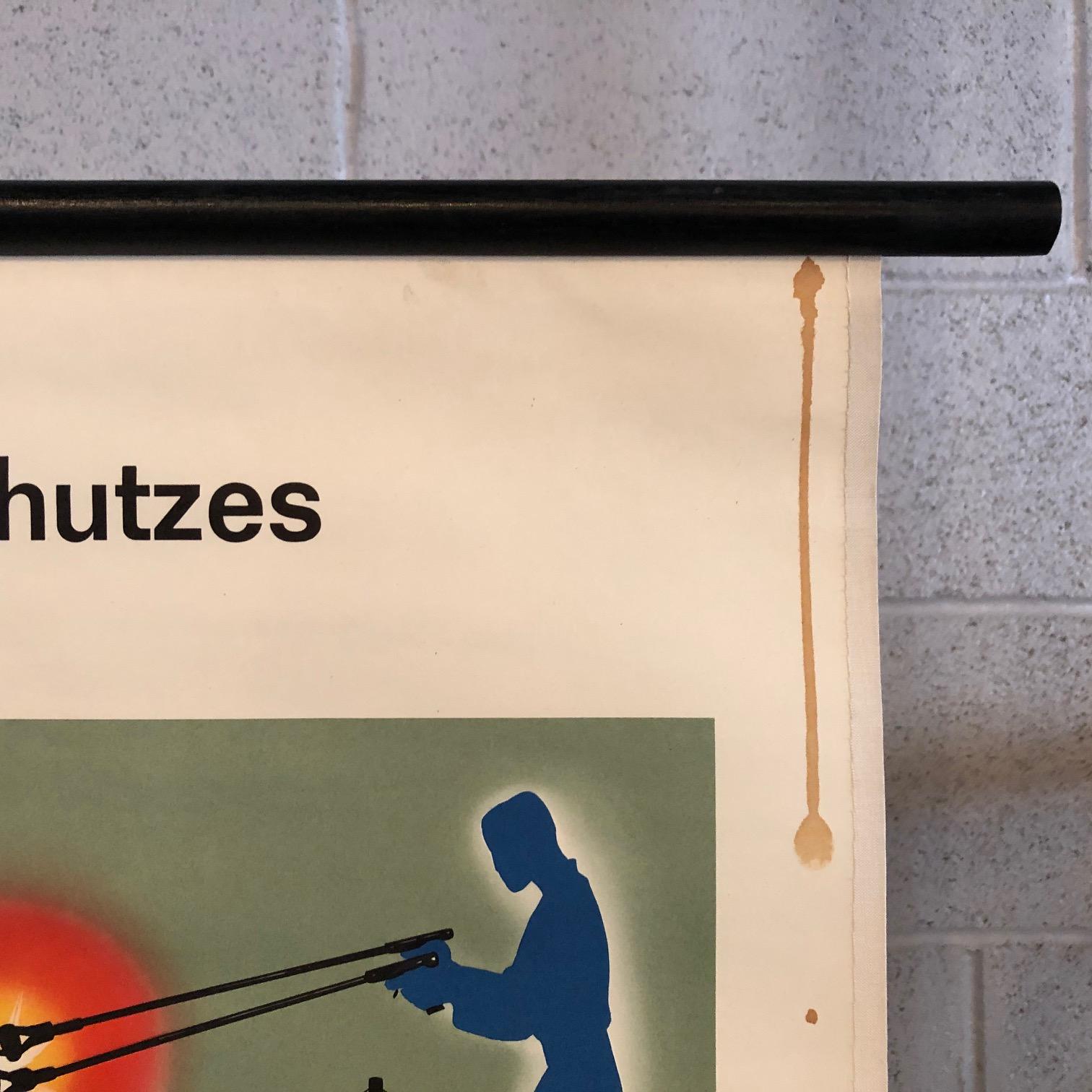German Scientific Radiation Protection Safety Chart at 1stDibs
