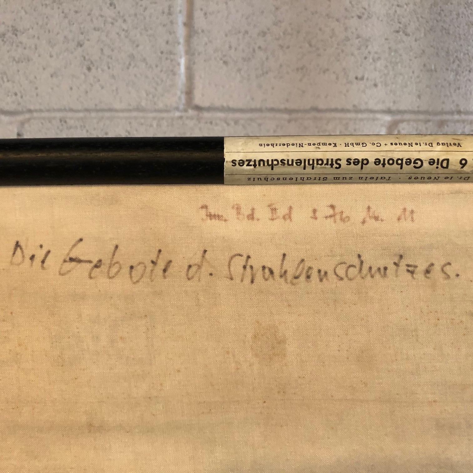 German Scientific Radiation Protection Safety Chart at 1stDibs