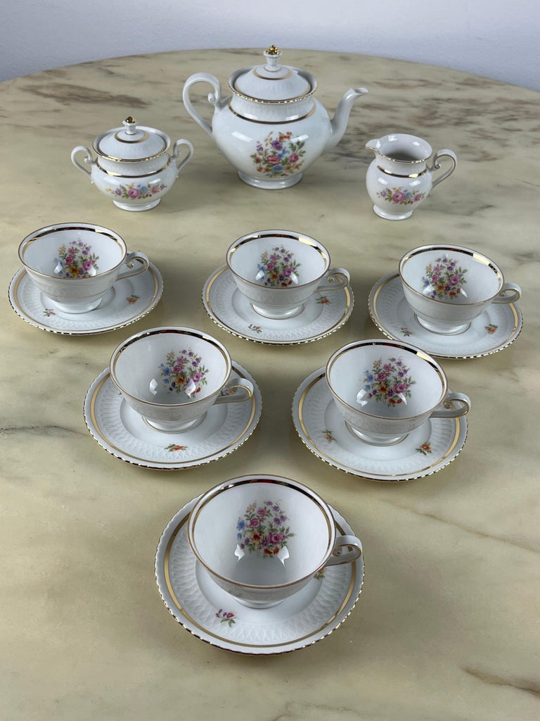 German Seltmann Weiden Porcelain Tea Set, 1960s For Sale at 1stDibs