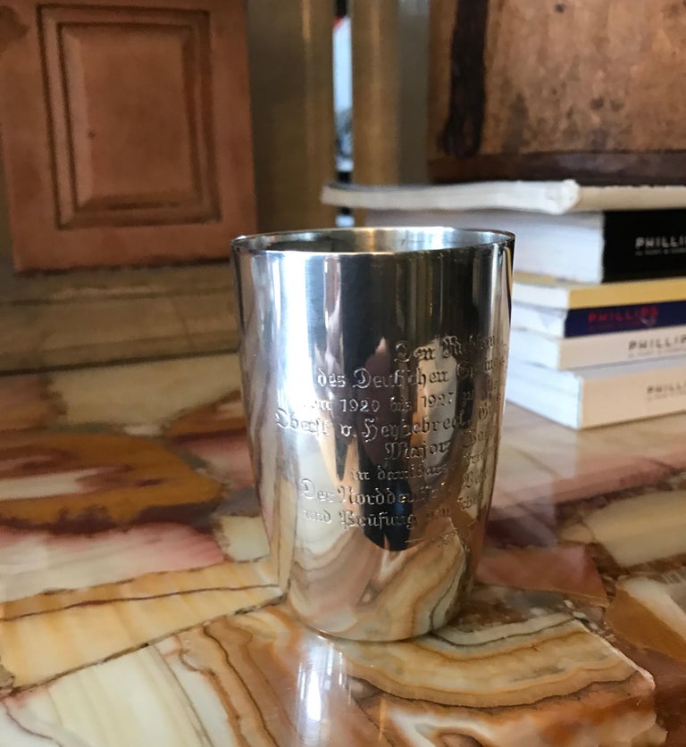 German Silver Presentation Cup at 1stDibs