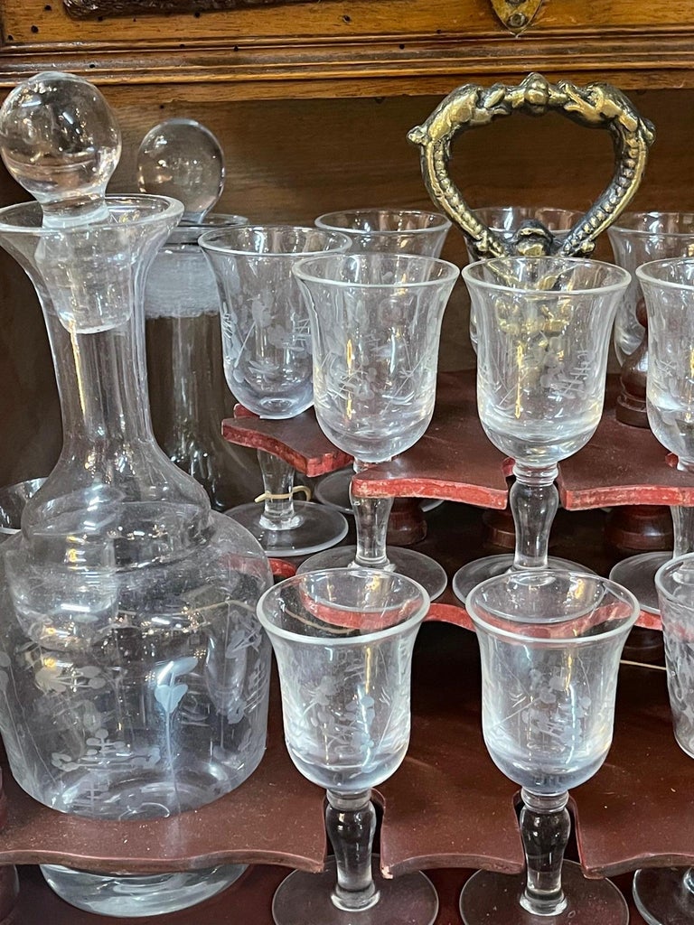 German Black Forest Tantalus Set For Sale at 1stDibs