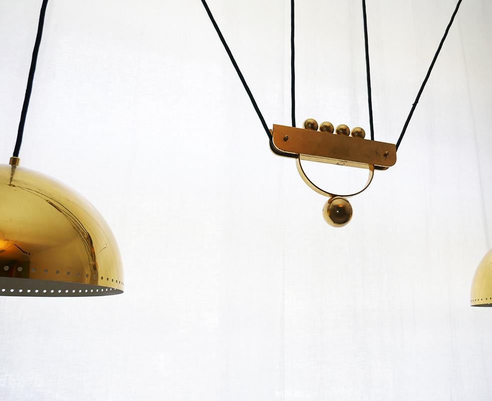 German Vintage Adjustable Counterweight Pendant Light, 1960s at 1stDibs