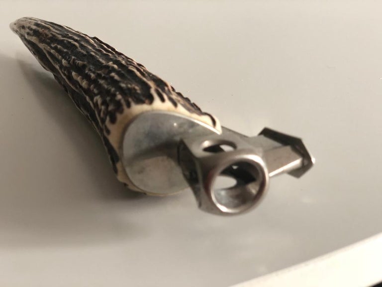 German Vintage Antler Cigar Cutter by Pfeilring Solingen, 1960s at 1stDibs