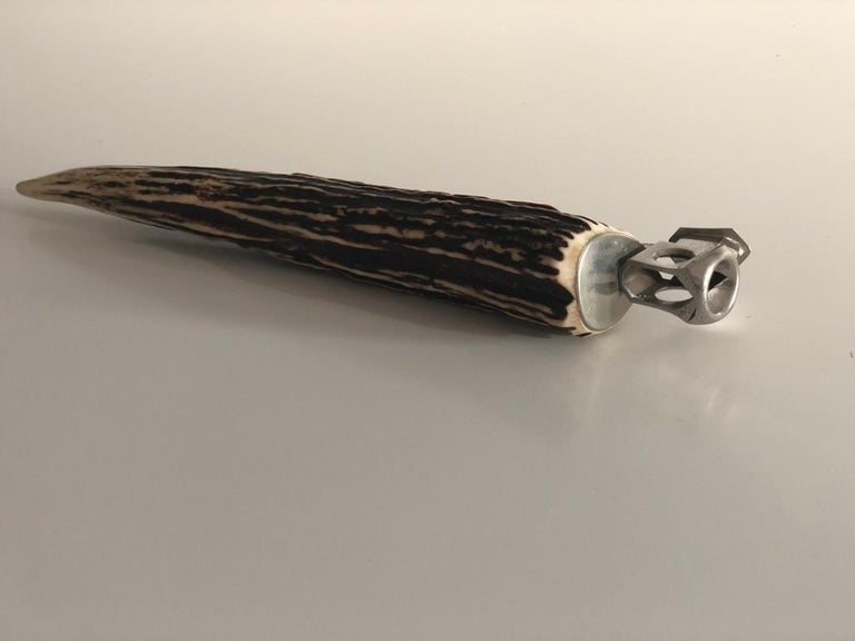 German Vintage Antler Cigar Cutter by Pfeilring Solingen, 1960s at 1stDibs