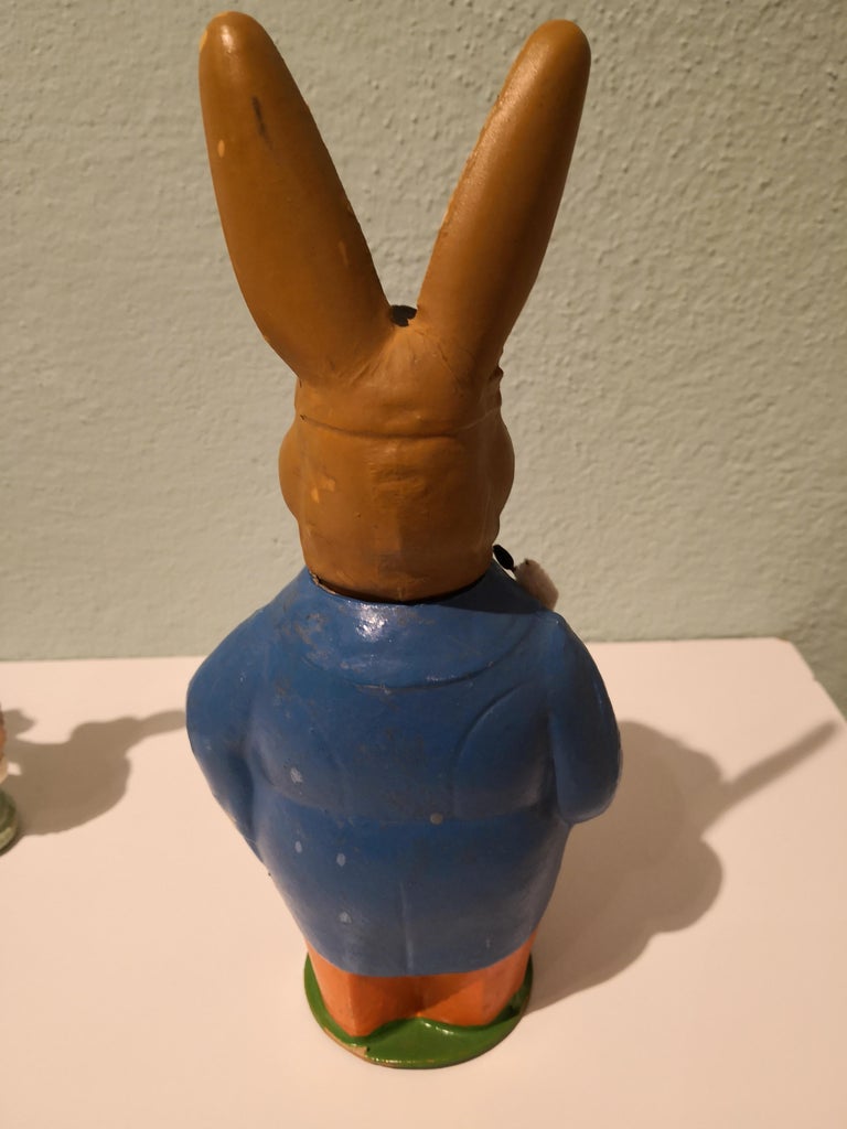 German Vintage Easter Candy Box Bunny Figure Papier Mache at 1stDibs ...