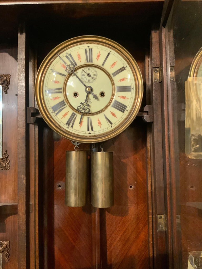 German Wall Clock by Gustav Becker, Walnut, 19th C For Sale at 1stDibs