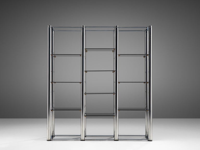 German Wall Unit in Chrome and Glass, 1960s For Sale at 1stDibs ...