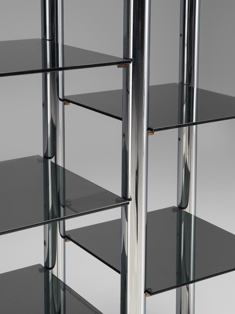 German Wall Unit in Chrome and Glass, 1960s For Sale at 1stDibs ...