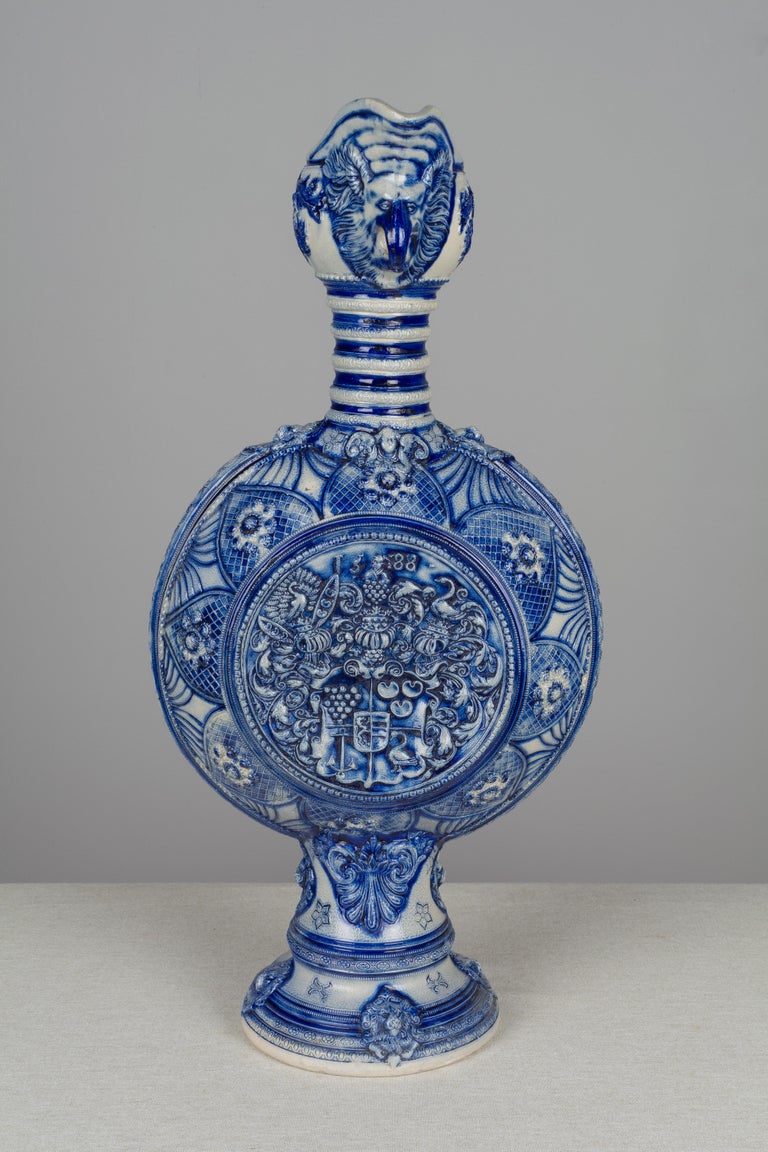 German Westerwald Salt Glazed Pottery Ewer at 1stDibs