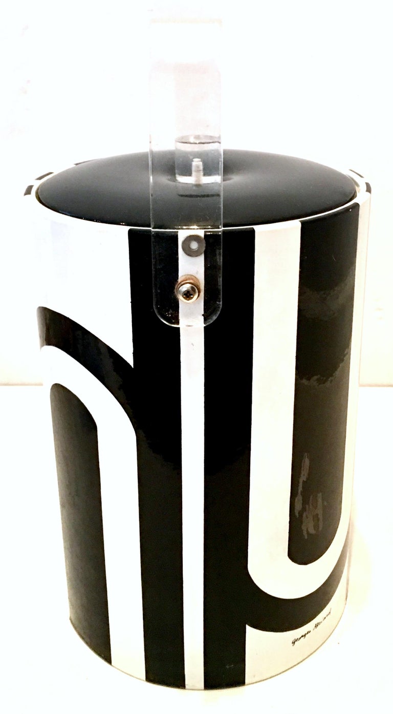 20th Century Geroges Briard Lucite and Vinyl Geometric Thermal Ice ...