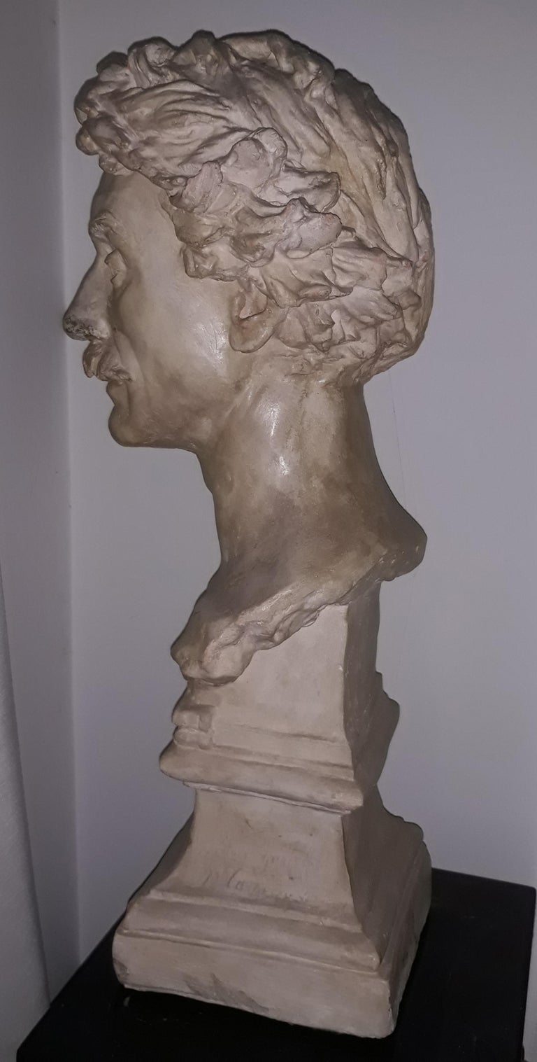Gerome J.L. 1880 French Terracotta Self-Portrait Bust Signed on the ...