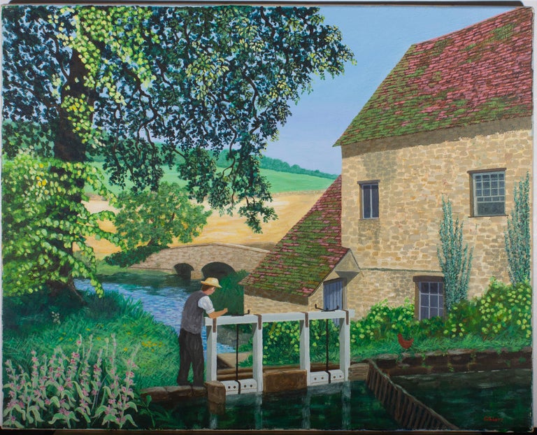 Gerry B. Gibbs - Gerry B. Gibbs - 1977 Oil, The Old Canal Lock For Sale ...