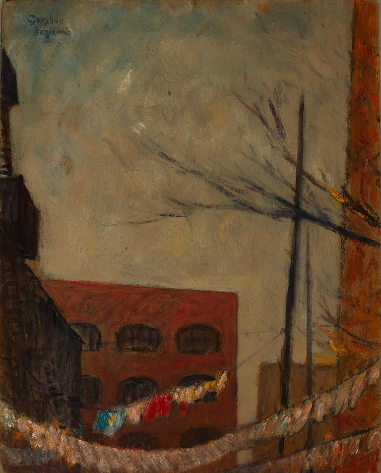 Gershon Benjamin - "New York Backyards Study" For Sale at 1stDibs