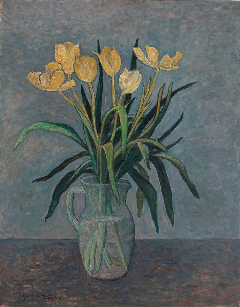 Gershon Benjamin - "Still Life of Tulips" at 1stDibs