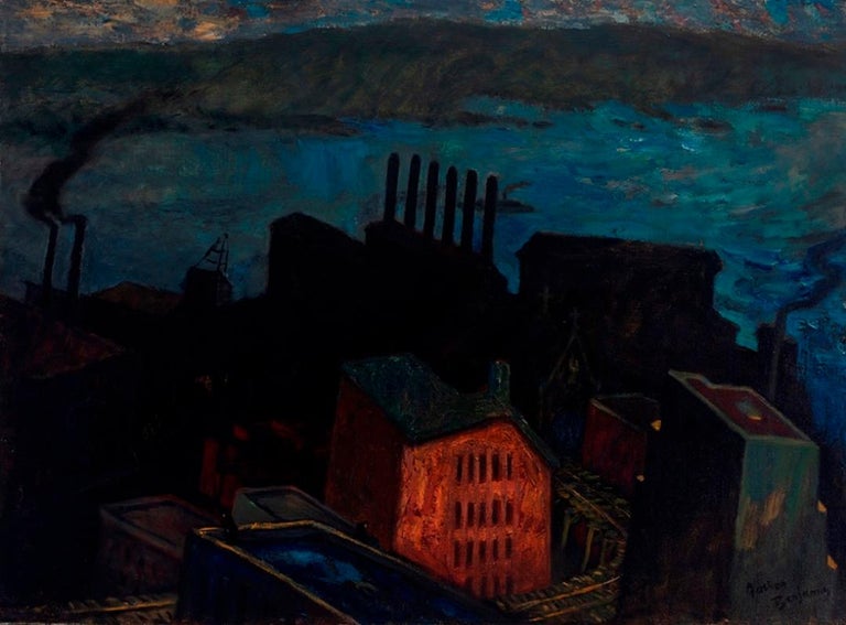Gershon Benjamin - "View of Gloucester" For Sale at 1stDibs