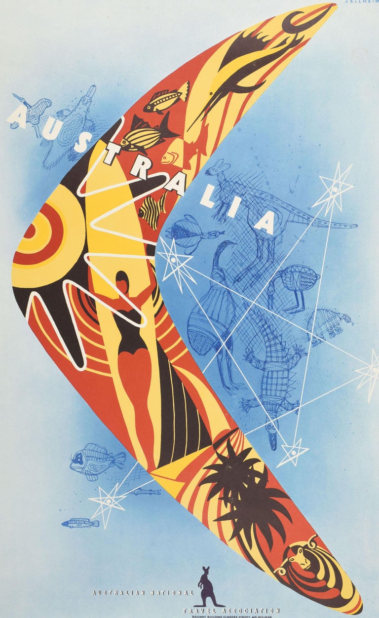 Gert Hugo Emmanuel Sellheim - Original Vintage Travel Poster Australia ...