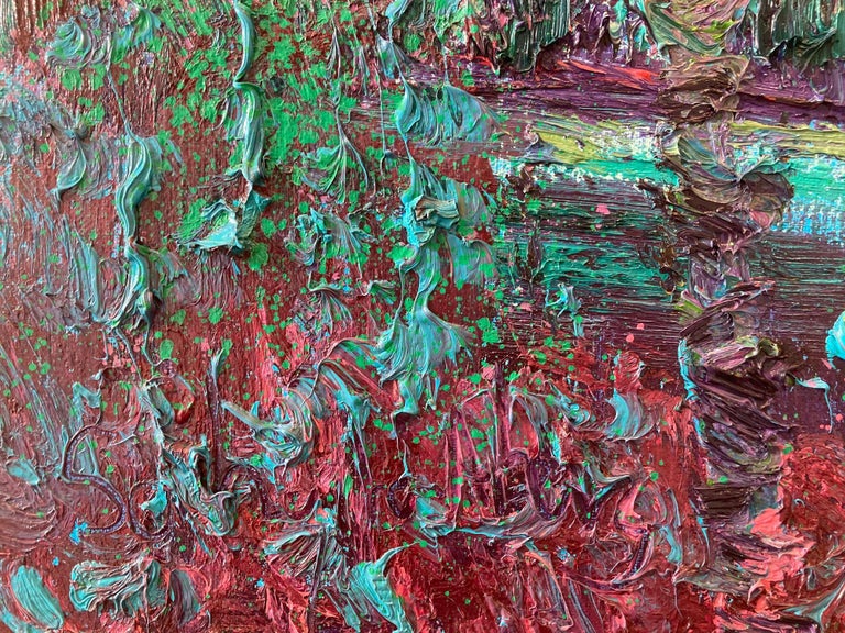 Gertjan Scholte-Albers - Blue Pond Oil Painting on Canvas Outdoor Plein Air Expressionism In ...