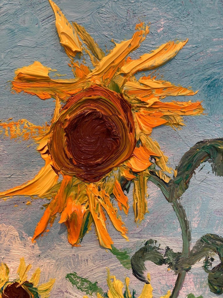 Gertjan Scholte-Albers - Du Monastere Tournesols Monastery Sunflowers Oil Painting on Canvas ...