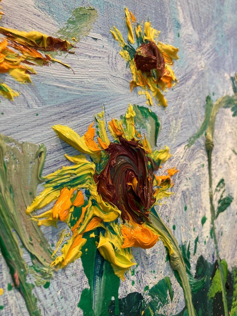 Gertjan Scholte-Albers - Du Monastere Tournesols Monastery Sunflowers Oil Painting on Canvas ...