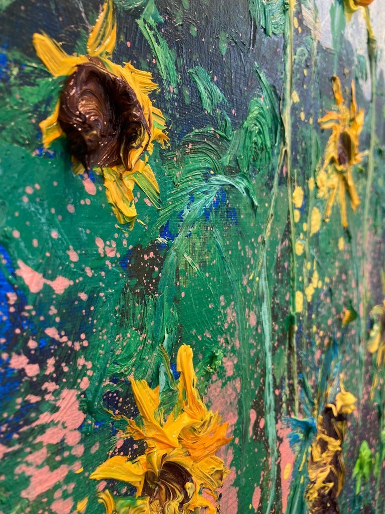 Gertjan Scholte-Albers - Du Monastere Tournesols Monastery Sunflowers Oil Painting on Canvas ...