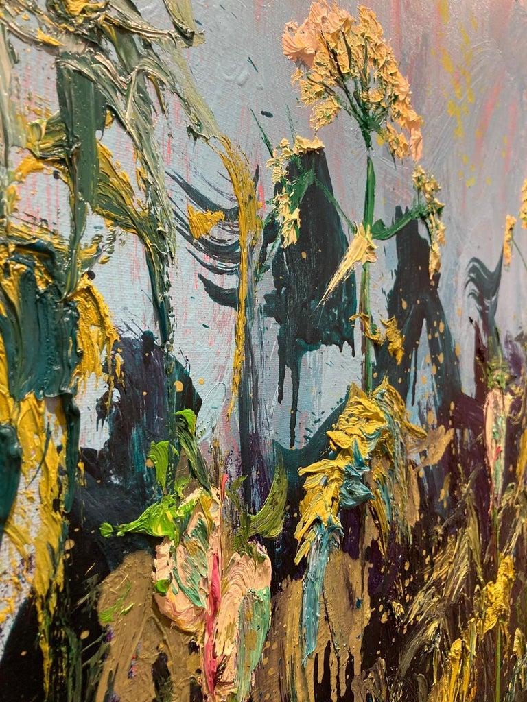 Gertjan Scholte-Albers - Hyundai Hogweed Oil Painting on Canvas Outdoor Plein Air Expressionism ...