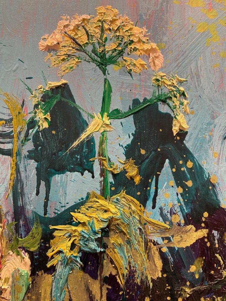 Gertjan Scholte-Albers - Hyundai Hogweed Oil Painting on Canvas Outdoor Plein Air Expressionism ...