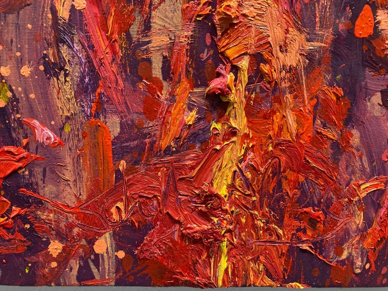 Gertjan Scholte-Albers - Magenta Pig Hogweed Oil Painting on Canvas Outdoor Plein Air In Stock ...