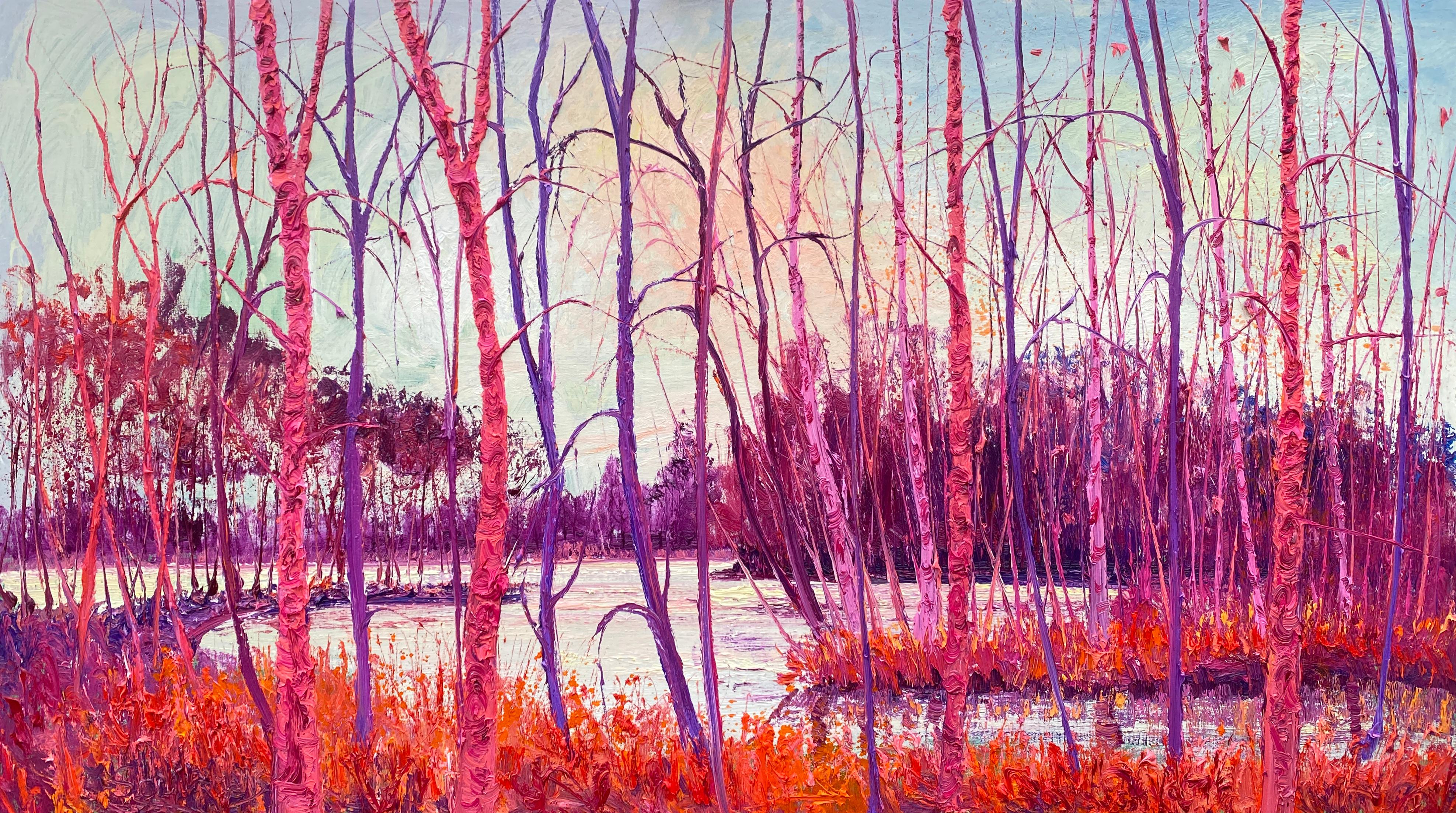 Gertjan Scholte-Albers - Peinture à l'huile sur toile « Blue Pond ...