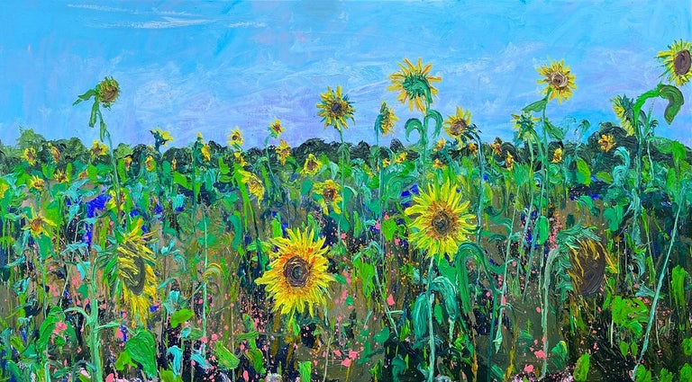 Gertjan Scholte-Albers - Tournesols du Monastere Sunflowers of the Convent Oil Painting Canvas ...