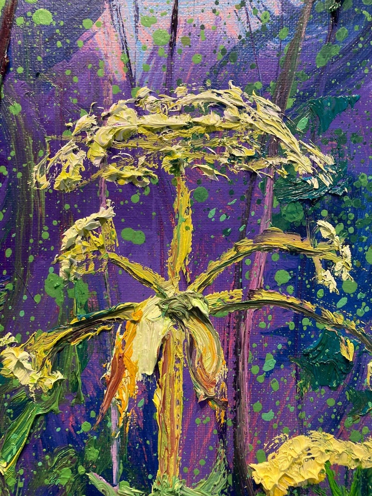 Gertjan Scholte-Albers - Ultramarine Hogweed Oil Painting on Canvas Nature Outdoor Painter Plein ...
