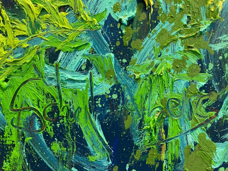 Gertjan Scholte-Albers - Ultramarine Hogweed Oil Painting on Canvas Nature Outdoor Painter Plein ...