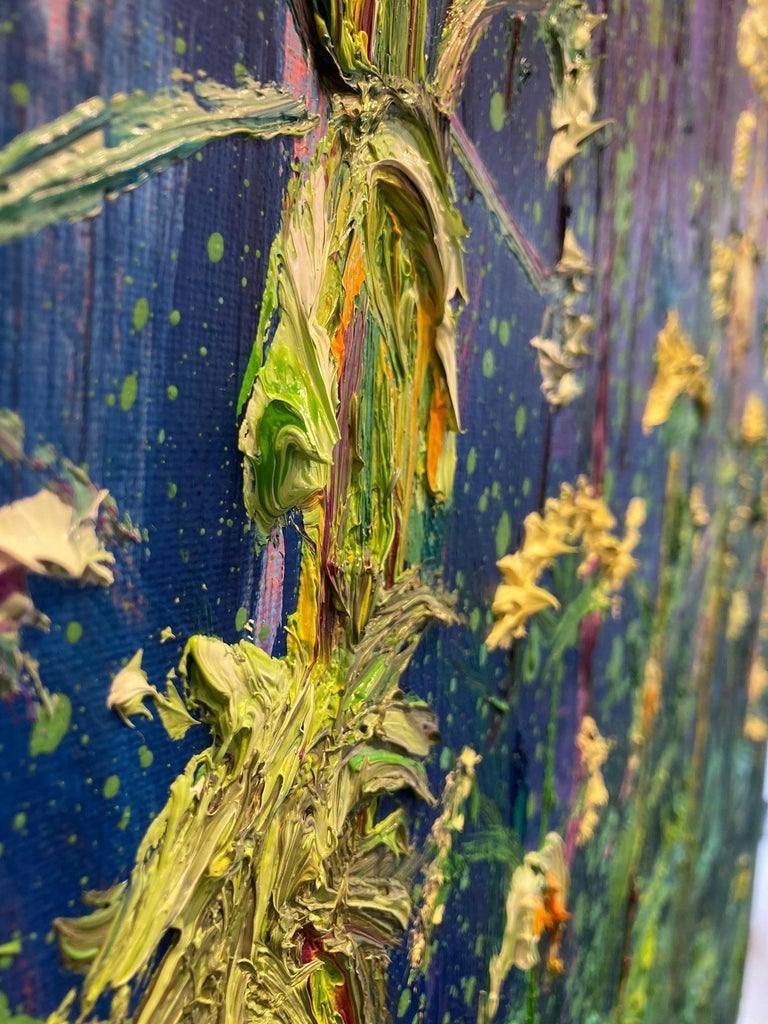 Gertjan Scholte-Albers - Ultramarine Hogweed Oil Painting on Canvas Nature Outdoor Painter Plein ...