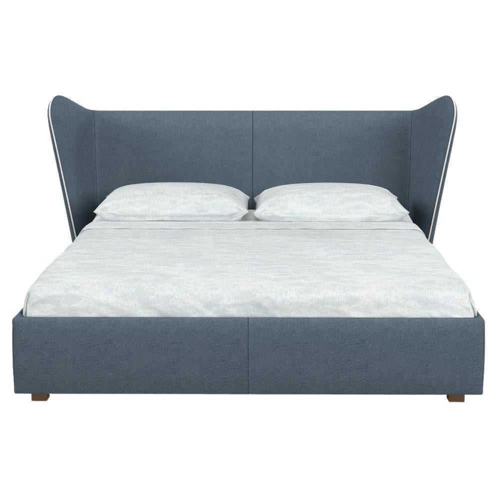 Nube Italia Amos Bed in Blue Upholstery by Mario Ferrarini For Sale at ...