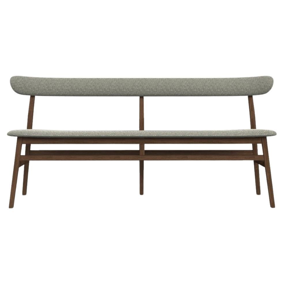 English Walnut Triple X-Form Bench with Faux Bamboo Base and New ...