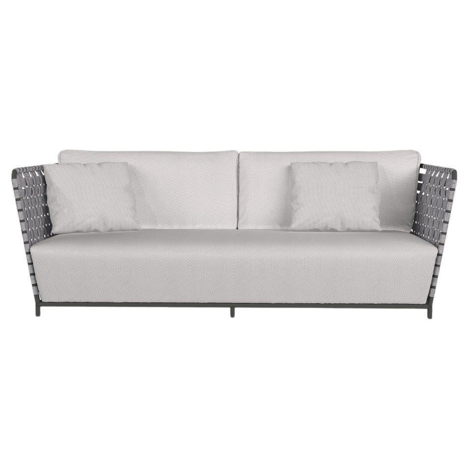 Gervasoni Inout Canopy Sofa in Aspen 03 Upholstery with Natural Teak ...