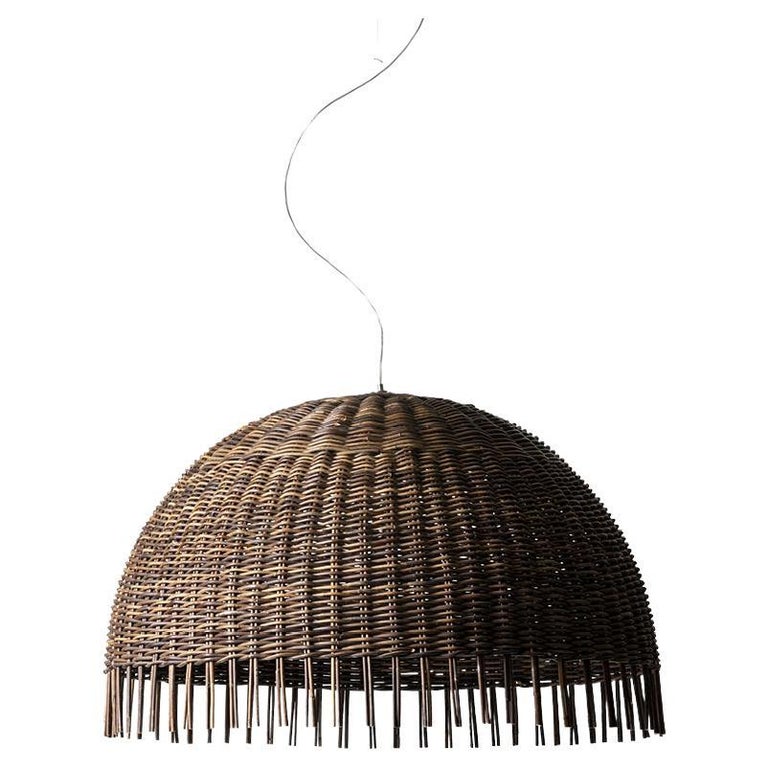 Gervasoni Large Croco Suspension Lamp in Crocodile Rattan by Paola ...