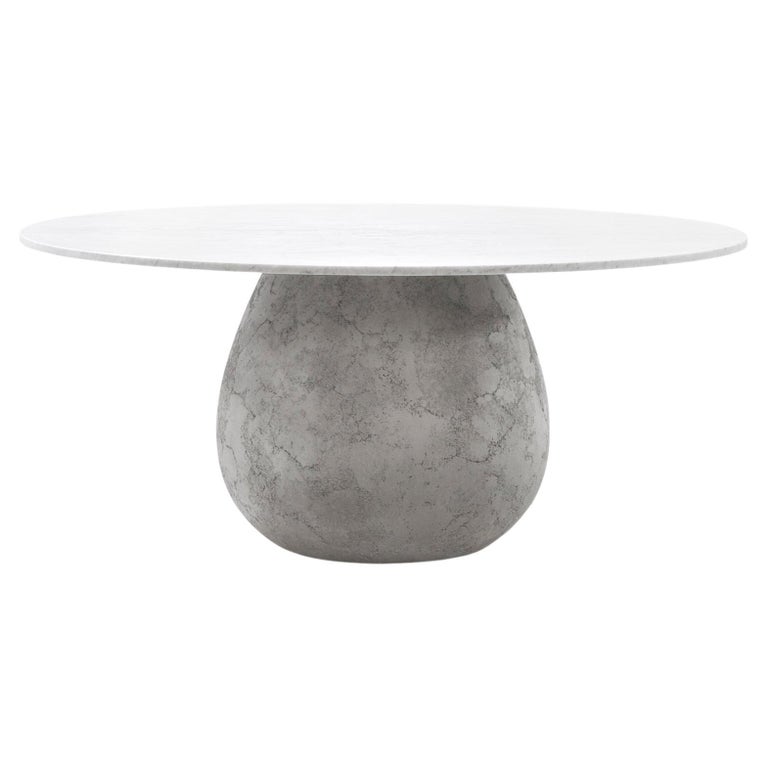 Gervasoni Next 232 Table with Concrete Base and Carrara Marble Top by ...
