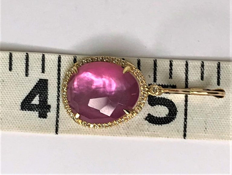 Getana 11 Carat Pink Tourmaline and Diamond 14KY Earrings For Sale at ...