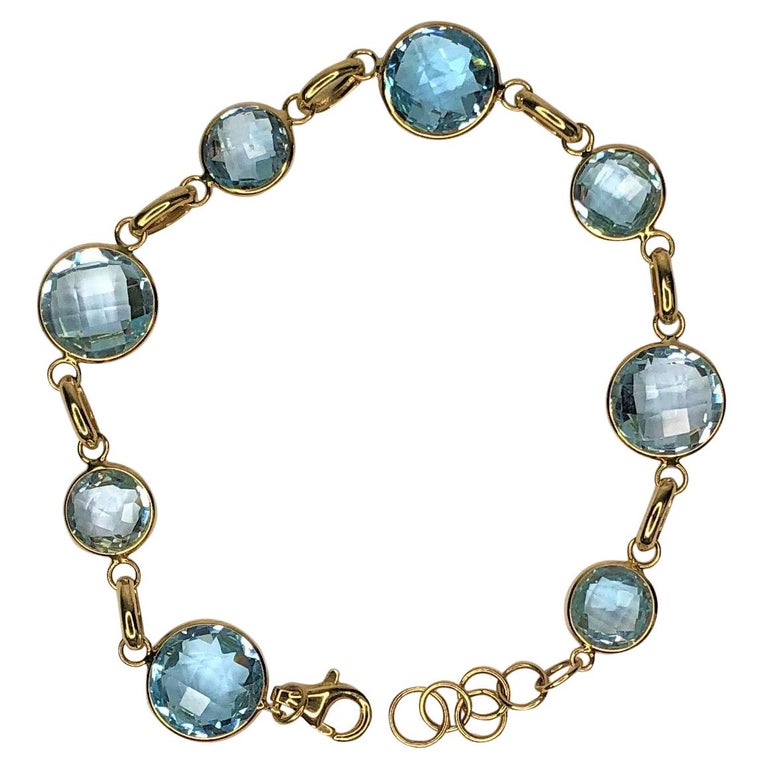 Getana and Co. 14KY Blue Topaz Bracelet at 1stDibs | getana & co ...